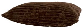 Polštář obdélníkový žebrovaný sametový 50 x 30 cm čokoládový hnědý Big Ribbed Present Time