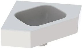 Geberit iCon - Rohové umývátko 460x330 mm, bez otvoru pro baterii, bez přepadu, bílá 124730000