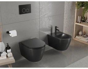 Mexen CARMEN, závěsný bidet, 49 x 37 cm, černá matná, 35884985