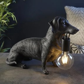 Endon 101188 - Stolní lampa DACHSHUND 1xE27/10W/230V černá