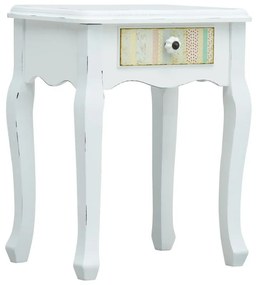 Noční stolek bílý 40 x 30 x 50,5 cm dřevo,  285756 HangarStore.cz