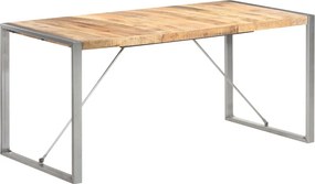 Jídelní stůl 160 x 80 x 75 cm masivní hrubé mangovníkové dřevo 321563