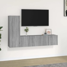 3dílný set TV skříněk šedý sonoma kompozitní dřevo 3120258