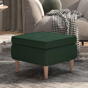 Stolička s dřevěnými nohami tmavě zelená textil,  329452 HangarStore.cz
