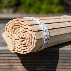 Vingo Dřevěná roleta na pergolu – přírodní, 2. jakost Šířka rolety: 100 cm, Rozvin rolety: 150 cm