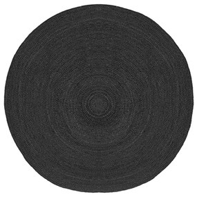 LABEL51 Kulatý koberec JUTE černý 90cm SH-24.104AA