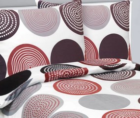 Bellatex Mikroflanelové povlečení Červená,Šedá,Bílá 140x200 cm, 70x90 cm