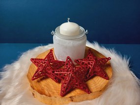 Bestent Ozdoby na vánoční stromek - hvězda 3ks 10,5cm RED