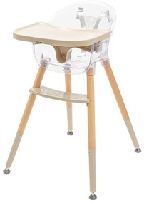 BABY MIX Jídelní židlička Baby Mix Ingrid wooden beige