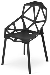 Černá plastová židle ESSEN