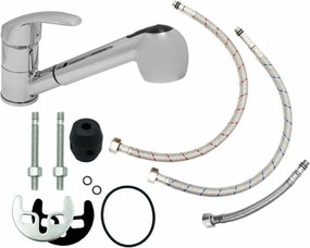 Gamma Neon, stojánková dřezová baterie s výsuvnou výlevkou, chromová, SKQ-BAT-CH