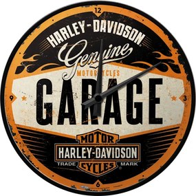 Postershop Nástěnné hodiny - Harley-Davidson Garage