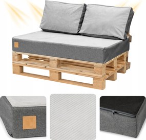Polštáře Set na euro palety nábytek Pohodlný 120x80x15 Blomster