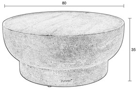 Kulatý konferenční stolek v dekoru kamene v přírodní barvě ø 80 cm Noble – Zuiver