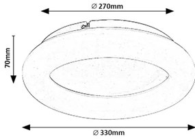 Rabalux 71168 - LED Stropní svítidlo CELIE LED/24W/230V pr. 33 cm bílá