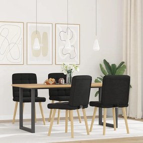 Jídelní židle 4 ks černé textil 3315193