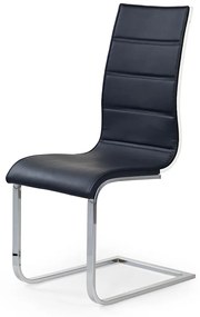 Židle K104 chrom, černý / bílá ekokůže