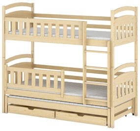 Dětská postel 90 cm BLAIR (s roštem a úl. prostorem) (borovice). 1013248