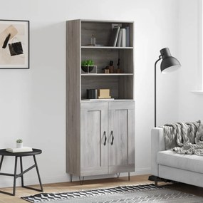 Skříň highboard šedá sonoma 69,5 x 34 x 180 cm kompozitní dřevo 3189955