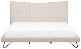 Béžová postel 180 x 200 cm LANNION Beliani