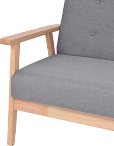 Křeslo světle šedé textil 242225