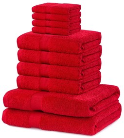 Sada ručníků DecoKing Kunis červených