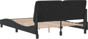 Rám postele bez matrace černý 140 x 190 cm samet 3207919