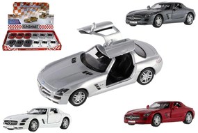 Auto Kinsmart Mercedes-Benz SLS AMG kov/plast 13 cm na zpětné natažení 4 barvy (1 ks)