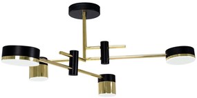 Toolight, LED stropní svítidlo 4x30W APP1001-4C, černá-zlatá, OSW-07533