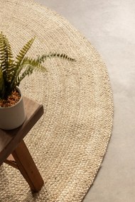 Hanse Home, Kusový koberec Jute Braided 106007 Ivory kruh, 100x100 (průměr) kruh, béžová, chodba / předsíň