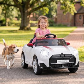 Costway Dětské autíčko 12 V BMW Mini Design Elektrické autíčko pro děti