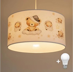 BRILAGI - LED Dětský lustr na lanku BOBO 1xE27/60W/230V pr. 35 cm bílá/medvídci