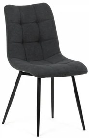 Jídelní židle šedá látka černé kovové nohy DCL-193 GREY2