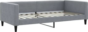Válenda s přistýlkou a matracemi světle šedá 100x200 cm textil 3196601
