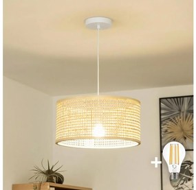 Brilagi - LED Lustr na lanku CERIA BOHO 1xE27/40W/230V pr. 40 cm bambus