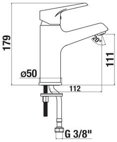 JIKA H3111W10049101 - Umyvadlová baterie CUBE 17,9 cm lesklý chrom