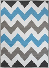 Kusový koberec moderní MAYA Z903B šedý modrý bílý Rozměr: 120x170 cm