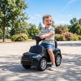AIYAPLAY LAND ROVER DISCOVERY odrážedlo, vozidlo k odrážení s klaksonem, zvuky motoru, úložný prostor pod sedadlem 18–36 měsíců, černá