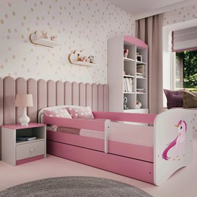 XXXLutz POSTEL PRO DĚTI A MLÁDEŽ, 80/160 cm, bílá, pink MID.YOU - Online Only dětské postele - 002142000203