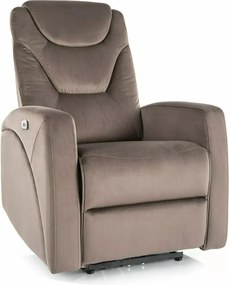 Elektrické polohovací křeslo KRONOS Velvet cappuccino