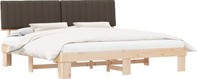 Rám postele s čalouněným čelem s čelo Taupe 200 x 200 cm 3398097
