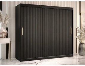 Šatní skříň s posuvnými dveřmi Towiro Slim 1 200, Barva: černá