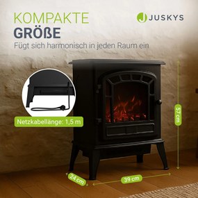 Juskys Elektrický krb 2 000 W s efektem plamene Barva: Bílá