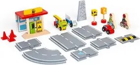 Bigjigs Rail Dřevěná sada příslušenství silnice / od 3 let