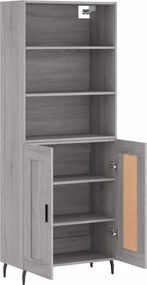 Skříň highboard šedá sonoma 69,5 x 34 x 180 cm kompozitní dřevo 3189979