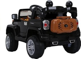LEAN CARS Elektrické autíčko Jeep JJ245, LED světla, MP3, dálkové ovládání, černé