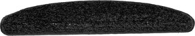 Schodové rohože 15 ks 65 x 21 x 4 cm černé, půlkulaté, velké 133901