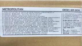 Cersanit Metropolitan, toaletní sedátko z duroplastu s pomalým zavíráním, bílá, OK581-009-BOX