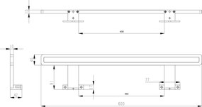 Sapho Miraka LED osvětlení zrcadla 9W 230V 600 x 35 x 120 mm chrom MR600