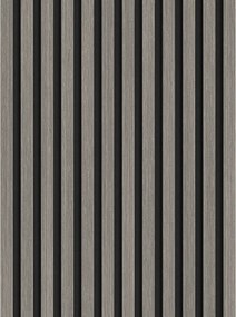 Mexen Lam-F, akustické stěnové lamely 275 × 30 cm, plstěný podklad 8 mm, technická dýha, dub stříbřitý, S105-275307-3015-007